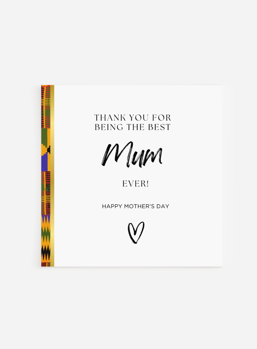 African Thank You Mother's Day Card | Kente Greeting Card – Akua Home